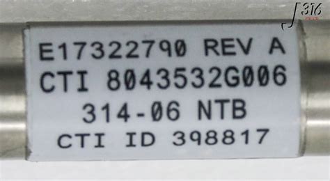 28549 Cti Cryoline Pressurized Fixture Hose Assy E17322790 8043532g006