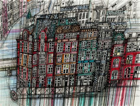 Amsterdam City View Painting By Maria Susarenko Artmajeur