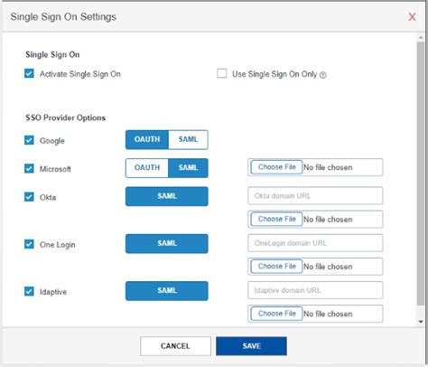 Sso Client Configuration Idaptive