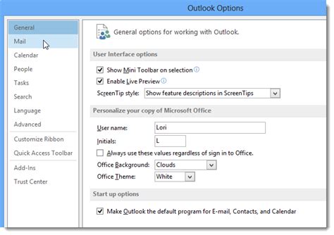 How To Assign A Default Signature In Outlook 2013