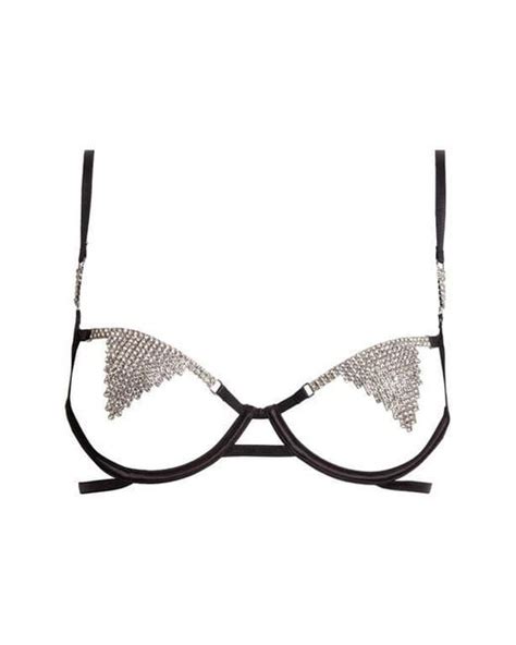 Bluebella Susu Embellished Open Cup Underwire Bra In Black Lyst