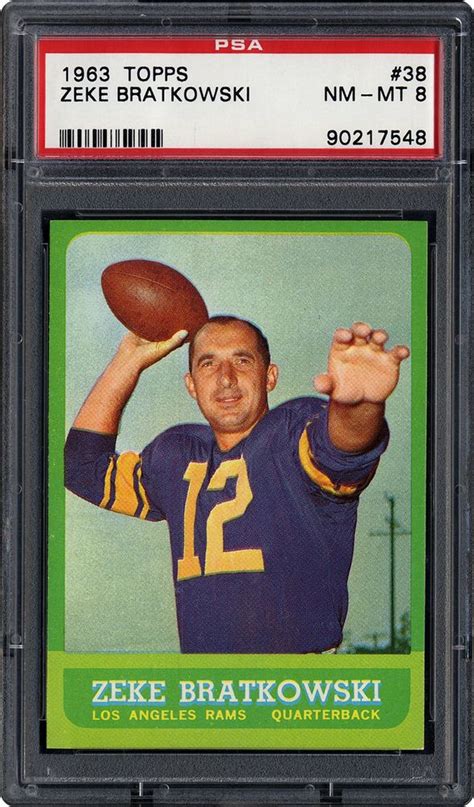 1963 Topps Zeke Bratkowski Psa Cardfacts®