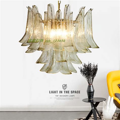 后现代艺术玻璃吊灯铜设计师卧室灯简约客厅灯餐厅轻奢灯具铜灯 虎窝淘