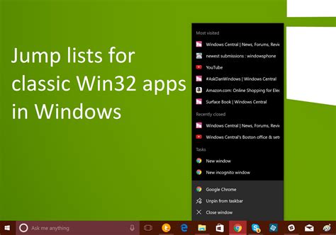Updated Windows 10 SDK Documents New Jump Lists For Universal Windows