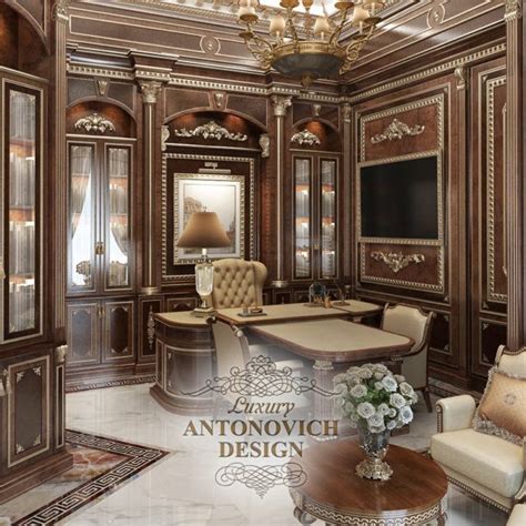 Дизайн Кабинета ⋆ Элитный дизайн интерьера в Астане Антонович Дизайн Luxury Office Office
