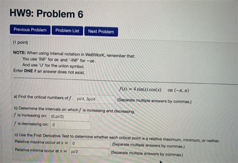 solved hw9 problem 6 previous problem problem list next