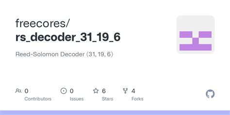 Github Freecoresrsdecoder31196 Reed Solomon Decoder 31 19 6