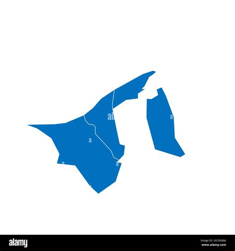 Brunei Political Map Of Administrative Divisions Districts Solid