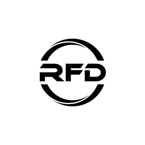 Rfd Letter Logo Design In Illustration Vector Logo Calligraphy