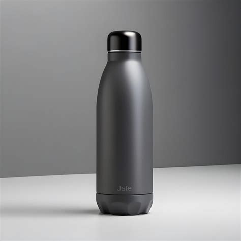 Premium Photo Mockup Of A Black Thermo Bottle