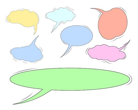 Premium Vector Pastel Colorful Vector Comic Speech Bubble Designs