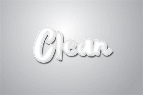 Premium Vector Free Vector Editable Clean Text Effect 3d Text Effect
