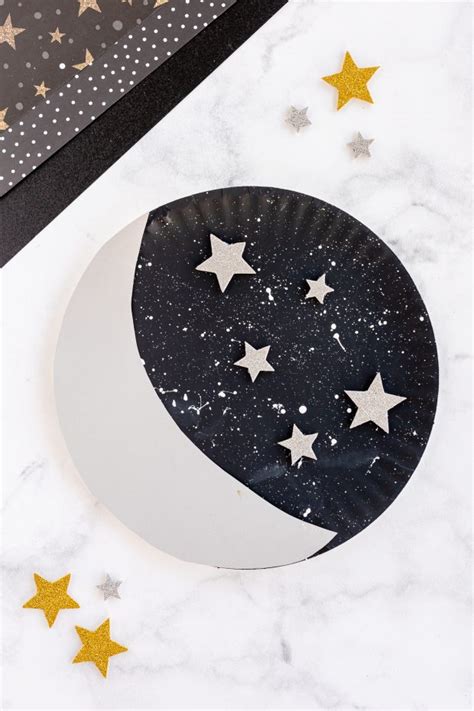 Paper Plate Moon Craft - Made To Be A Momma