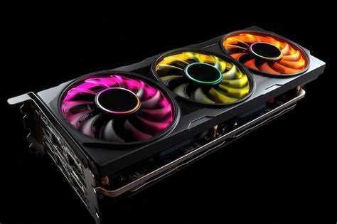 Premium AI Image Close Up Of GPU Graphic Card Unit For PC Computer Technology Created With