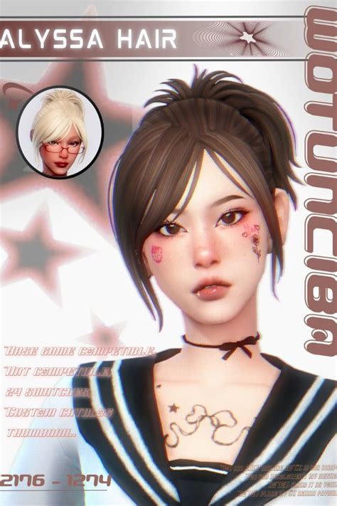 Alyssa Hair Sims 4 Ponytail Cc Pelo Sims Sims 4 Infantes Sims 4