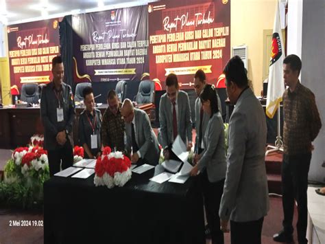 KPU Minut Gelar Rapat Pleno Terbuka Penetapan DPRD 2024 Lintasutara