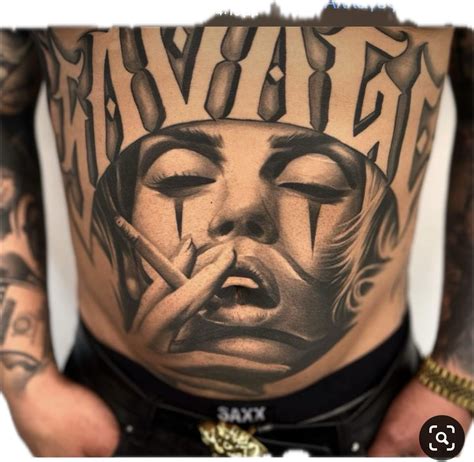 Word Tattoos On Stomach