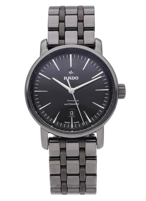 Rado Diamaster Automático 33 Mm Cerámica Esfera Negra R14043182 For C
