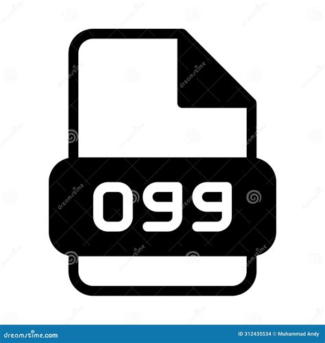 Ogg File Format Video Icons Web Files Label Icon Stock Vector