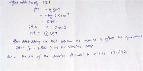 a 10 0 ml sample of 0 25 m naoh aq is titrated with 15 0 ml of 0 10 m