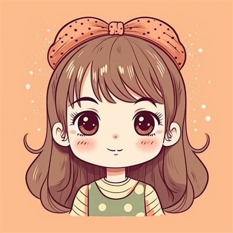 Premium Photo A Cute Anime Girl Kawaiistyle Cartoon Anime Style Girl Ai Generated
