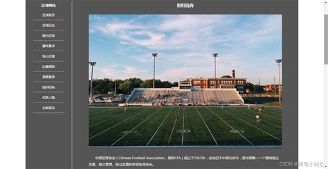 72 web前端网页制作 足球体育主题网页设计实例 大学生期末大作业 html css js 足球网页设计html代码 csdn博客