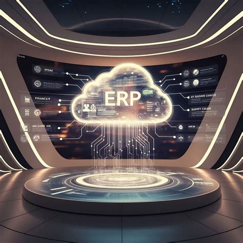 Unlocking Business Potential Through Advanced Cloud Erp Integration Stock Illustration