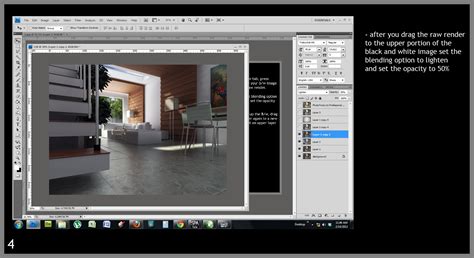 Post Process Tutorials Render In Sketchup And Post Process In Photoshop