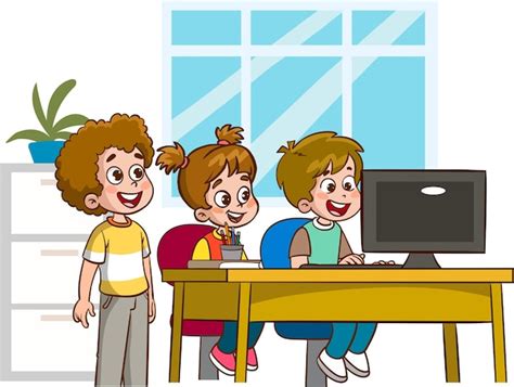 Computer Class Cartoon Images Free Download On Freepik