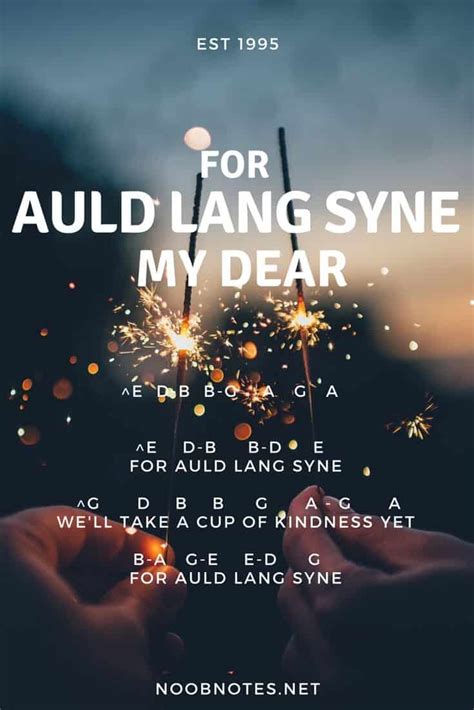 Auld Lang Syne Traditional Letter Notes For Beginners Music Notes
