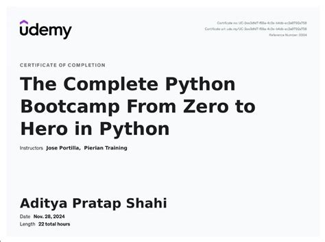 Python Programming Continuouslearning Certification Udemy Aditya Shahi