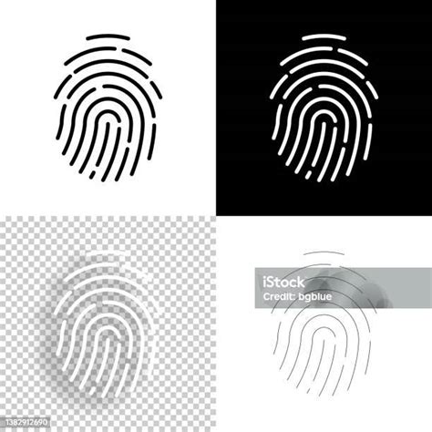 Empreinte Digitale Icône Pour Le Design Arrièreplans Vides Blancs Et