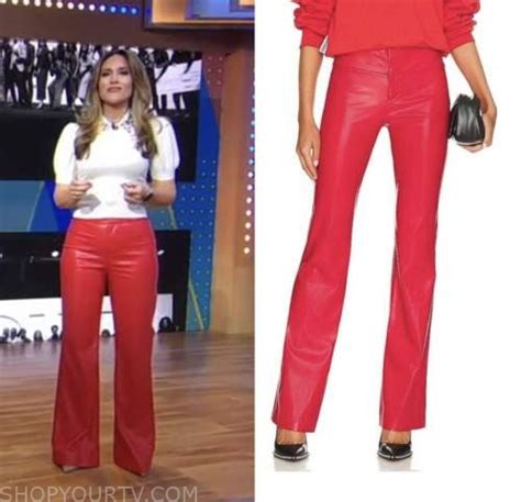 Good Morning America February 2023 Rhiannon Allys Red Leather Pants