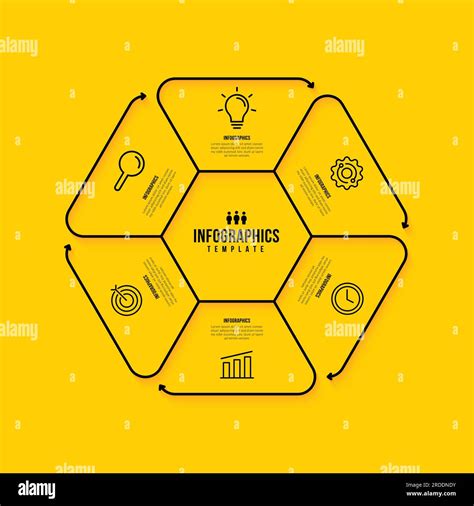 Hexagon Infographic Template Design With Multiple Options Business