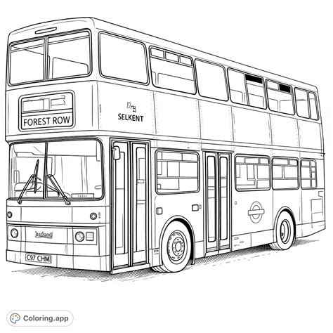Vintage Double Decker Bus Coloringapp