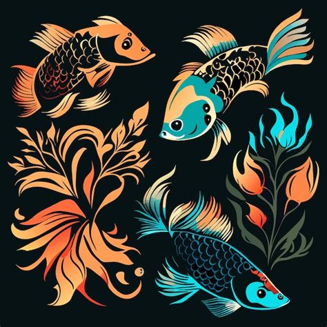 Premium Vector Vector Exotic Fish Species Pack