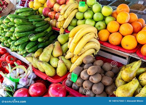 Fresh Organic Vegetables And Fruits Stock Photo Image Of Farming