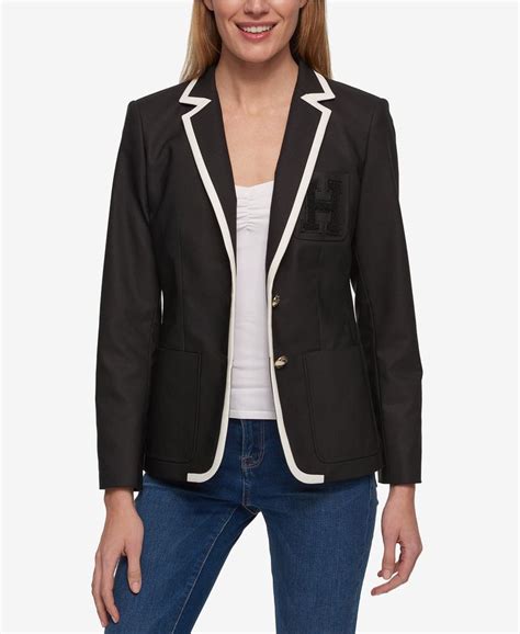 Tommy Hilfiger Spectator Colorblocked Blazer Created For Macys And Reviews Jackets And Blazers