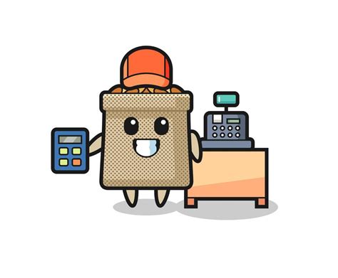 Ilustração Do Personagem De Saco De Trigo Como Caixa 11934200 Vetor No