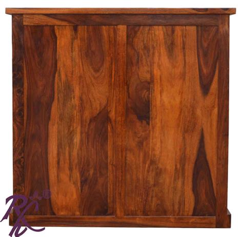 Solid Wooden Plain Door Bar Cabinet Raj Handicraft