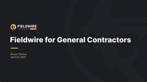 Fieldwire For General Contractors Webinar YouTube