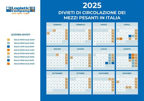 Calendario Divieti Di Circolazione Dei Mezzi Pesanti 2025