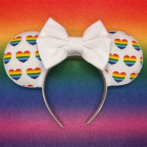 Rainbow Ears Minnie Mouse Ears Rainbow Ears Disney Rainbow Mouse Ears
