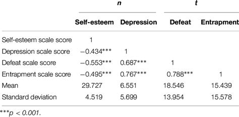 Questionnaire Scores And Pairwise Correlation Analysis N 198