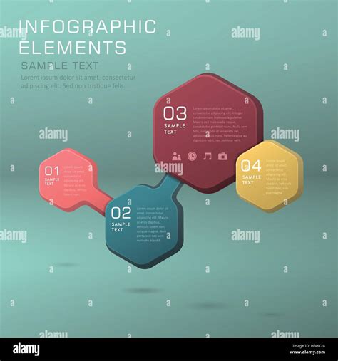 Hexagonal Vector Abstract Flow Chart Infographic Elements Stock Vector