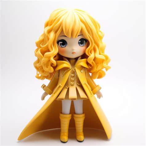 Yellow Coat Doll A Limited Color Range Vinyl Toy With Gold Hair Stock
