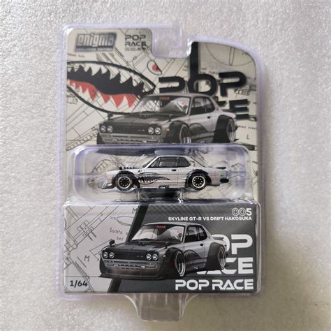 Pop Race Enigma Nissan Skyline Gt R V8 Drift Hakosuka Metallic Silver