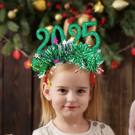 Cosplay Hair Hoop Glitter 2025 Number Decor New Year Headband High