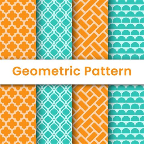 Premium Vector Set Abstract Geometric Pattern Seamless Vector Background