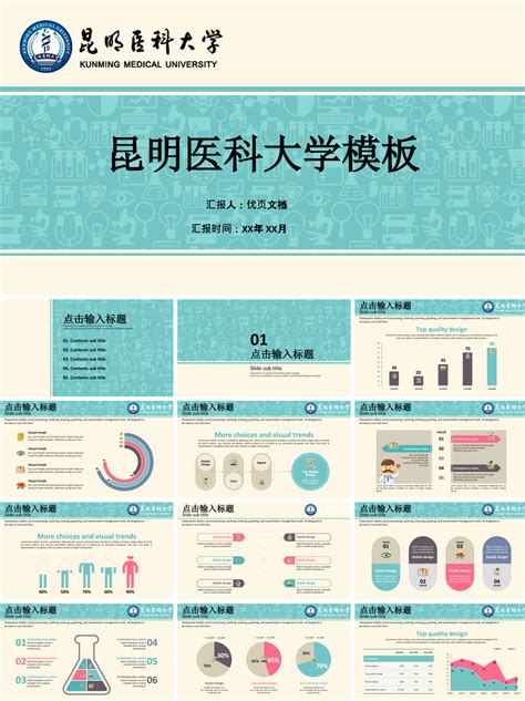 徐州医科大学本科毕业论文答辩ppt模板下载 优页文档